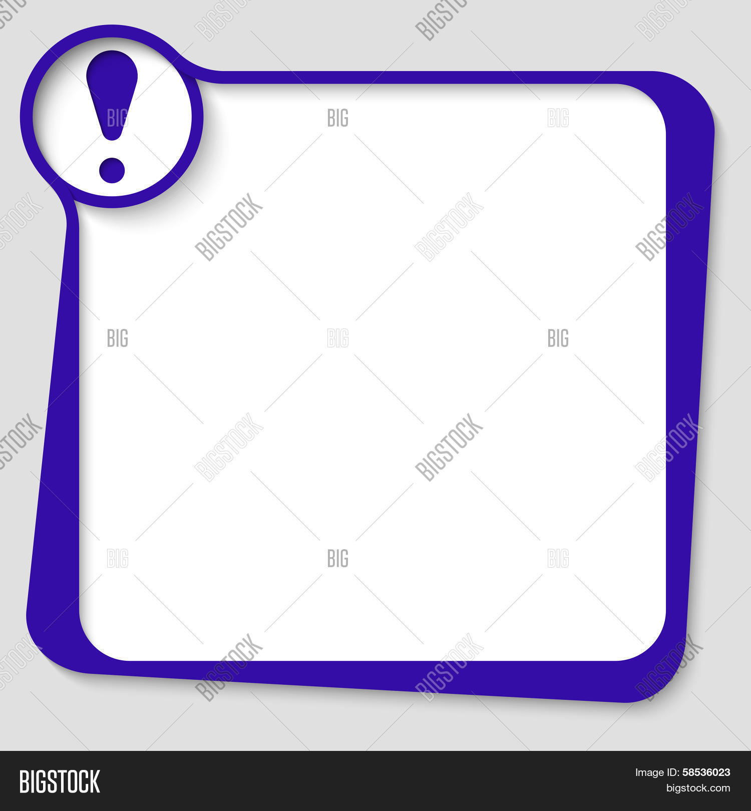 Blue Blank Text Box Vector & Photo (Free Trial) | Bigstock