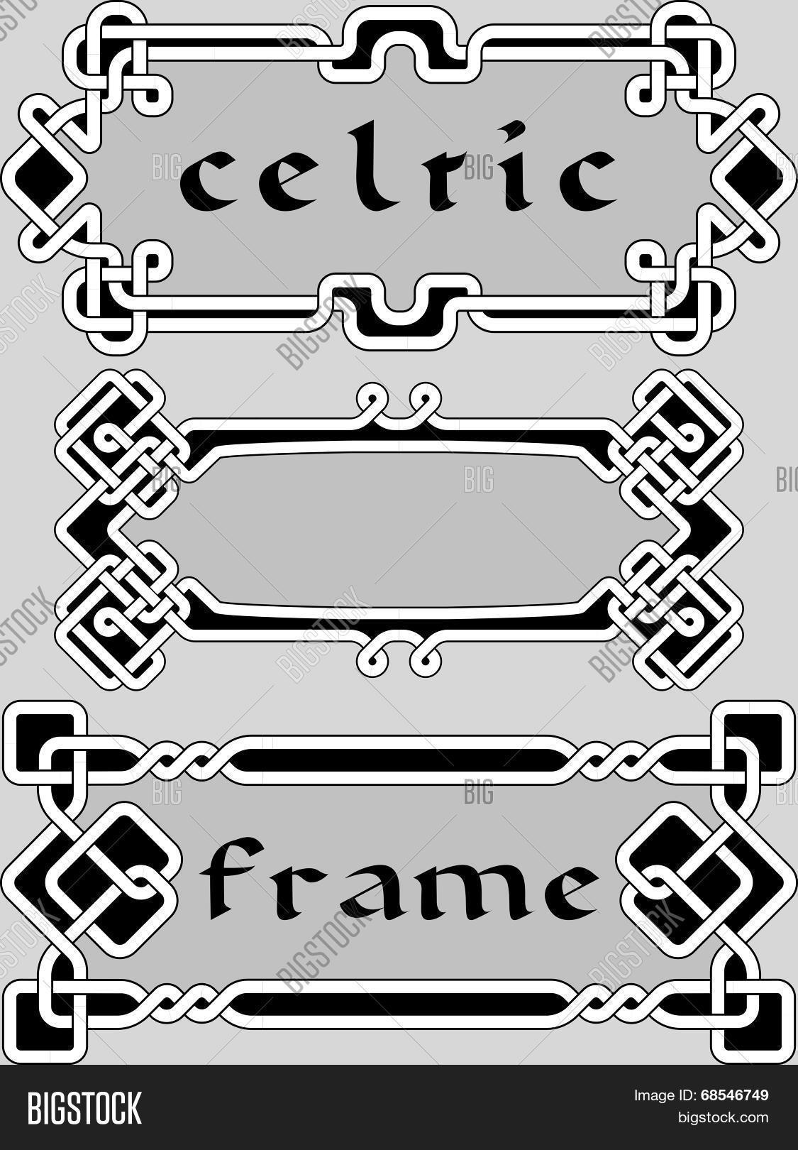 Set Celtic Frame Vector & Photo (Free Trial) | Bigstock