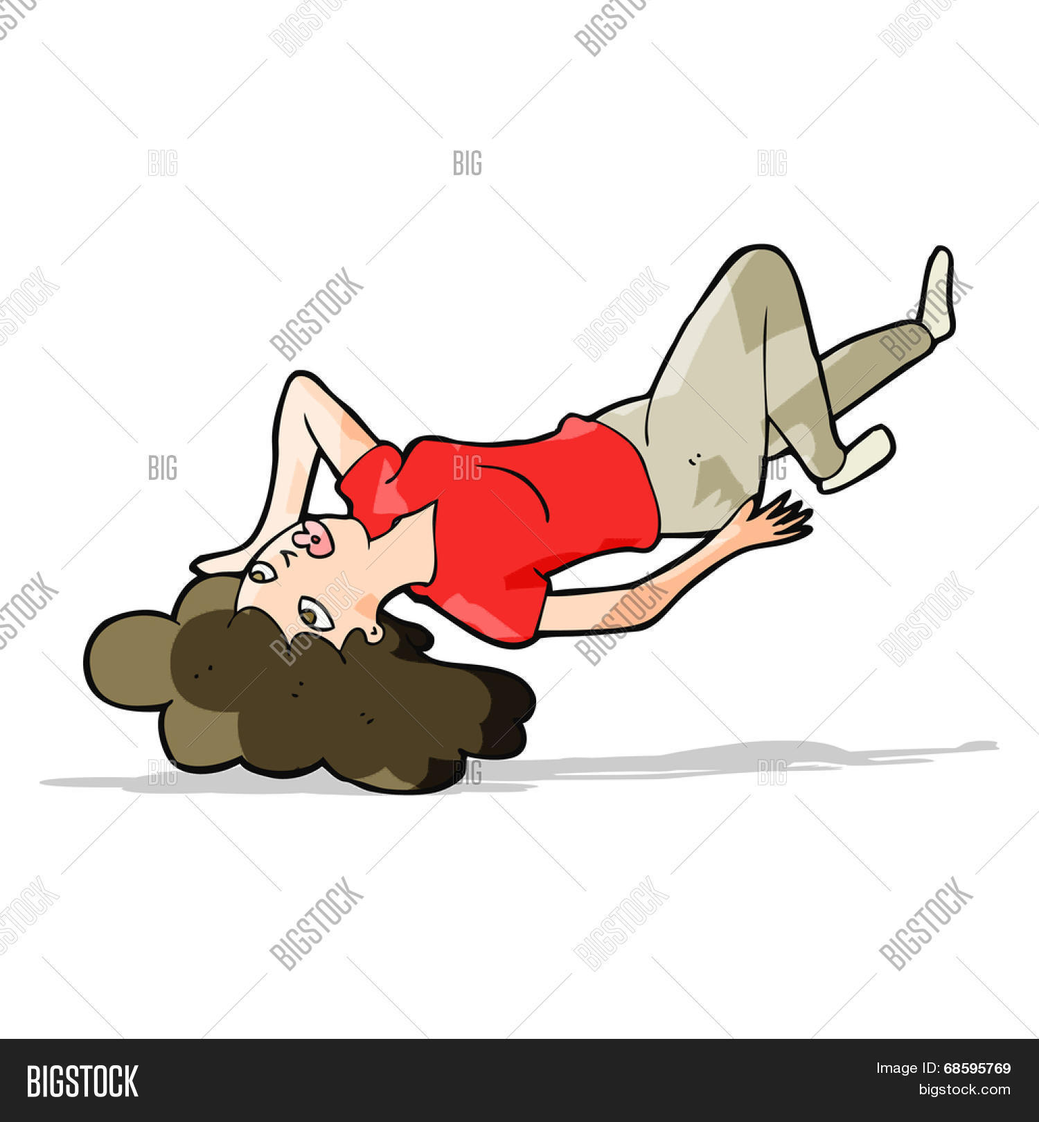 Cartoon Woman Lying On Image & Photo (Free Trial) | Bigstock