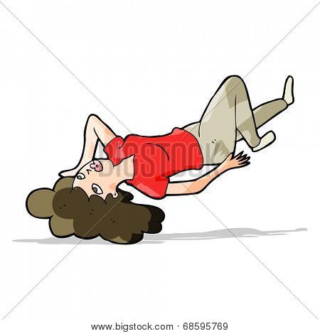 Cartoon Woman Lying On Image & Photo (Free Trial) | Bigstock