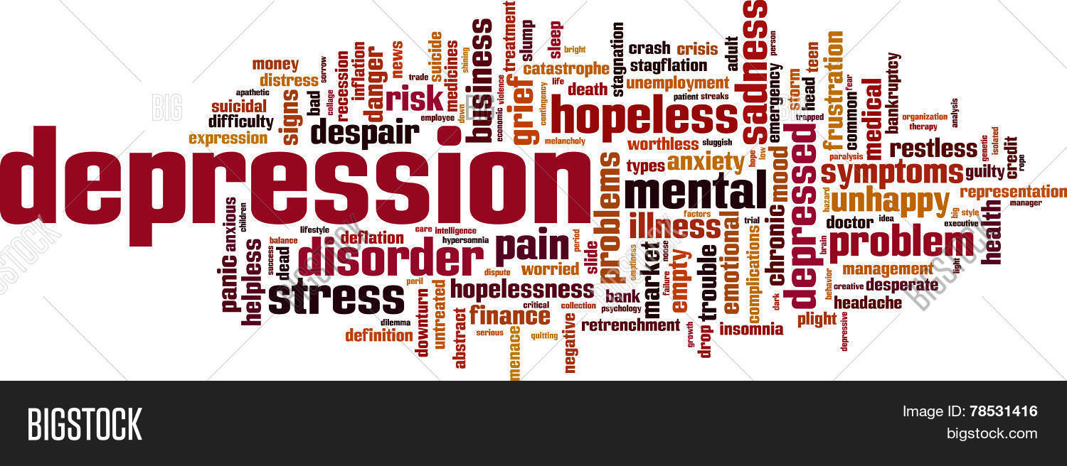Depression Word Cloud Vector & Photo (Free Trial) | Bigstock