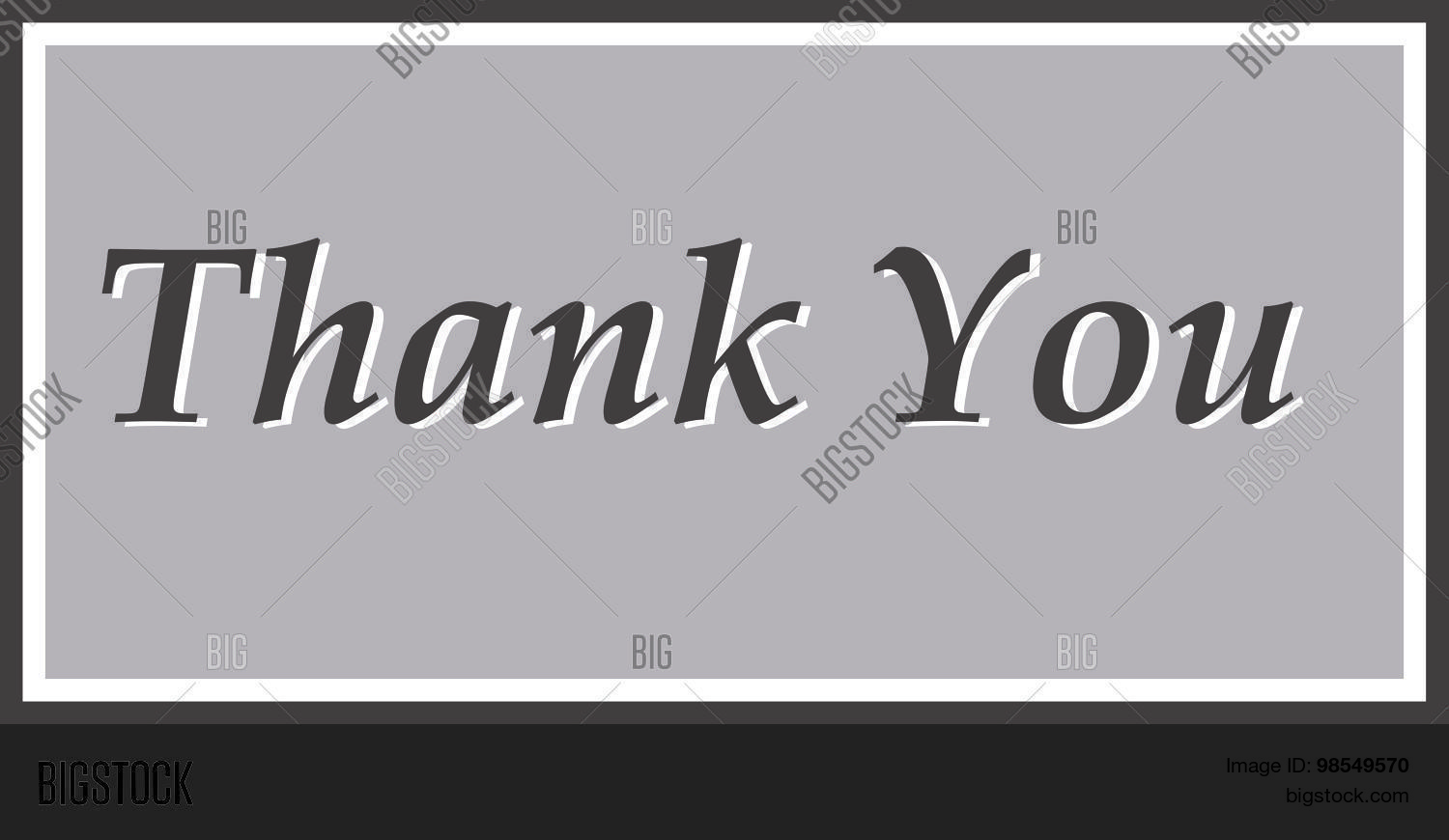 Thank You Grey Black Image & Photo (Free Trial) | Bigstock