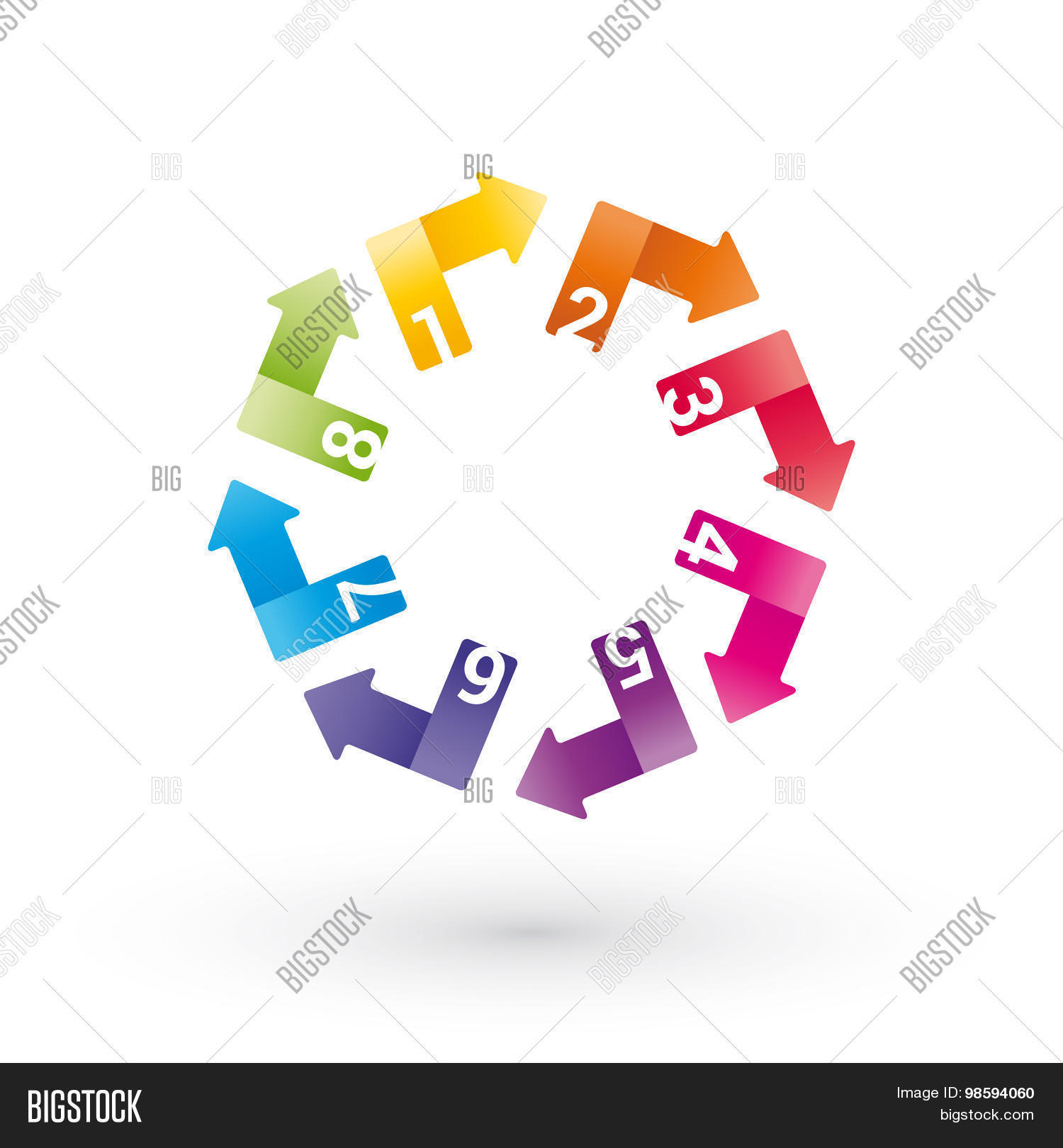 Color Wheel Numbered Vector & Photo (Free Trial) | Bigstock