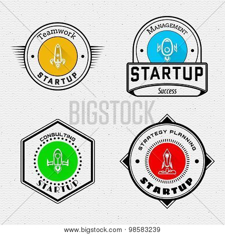 Startup Badges Logos Vector & Photo (Free Trial) | Bigstock