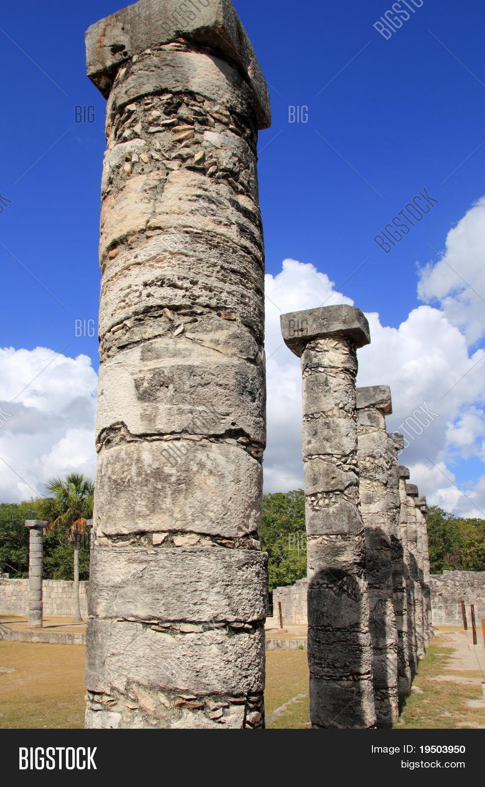 Columns Mayan Chichen Image & Photo (Free Trial) | Bigstock