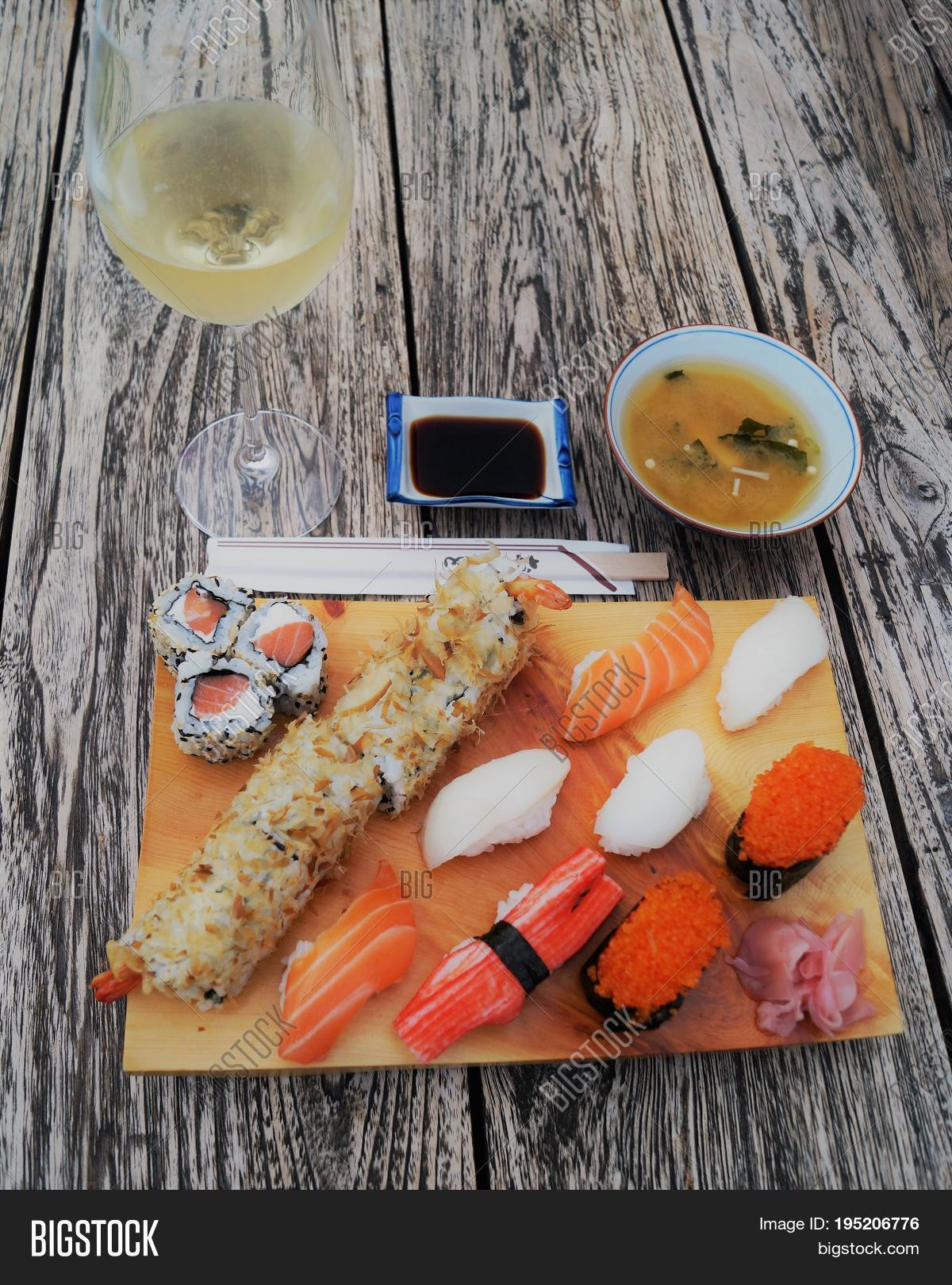 Sushi On Wood Table. Image & Photo (Free Trial) | Bigstock
