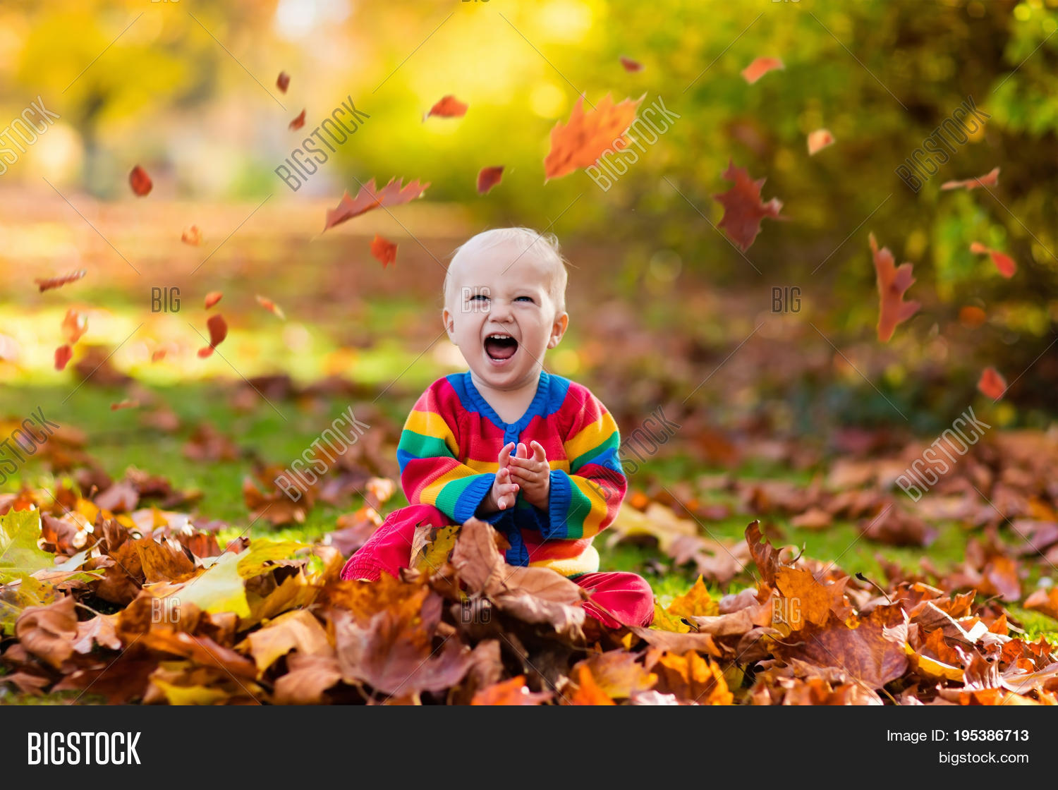 Child Fall Park. Kid Image & Photo (Free Trial) | Bigstock