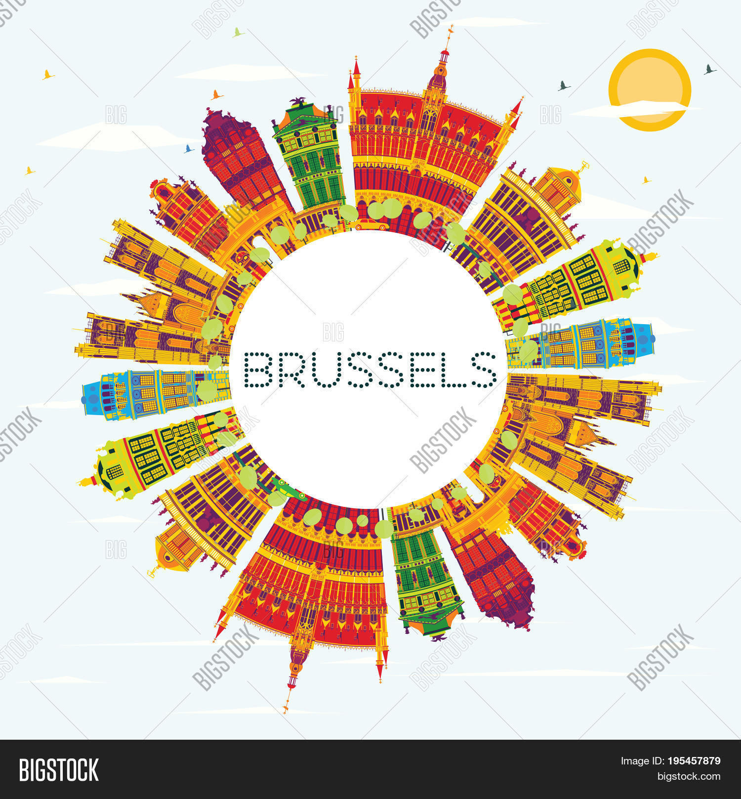 Brussels Skyline Color Image & Photo (Free Trial) | Bigstock