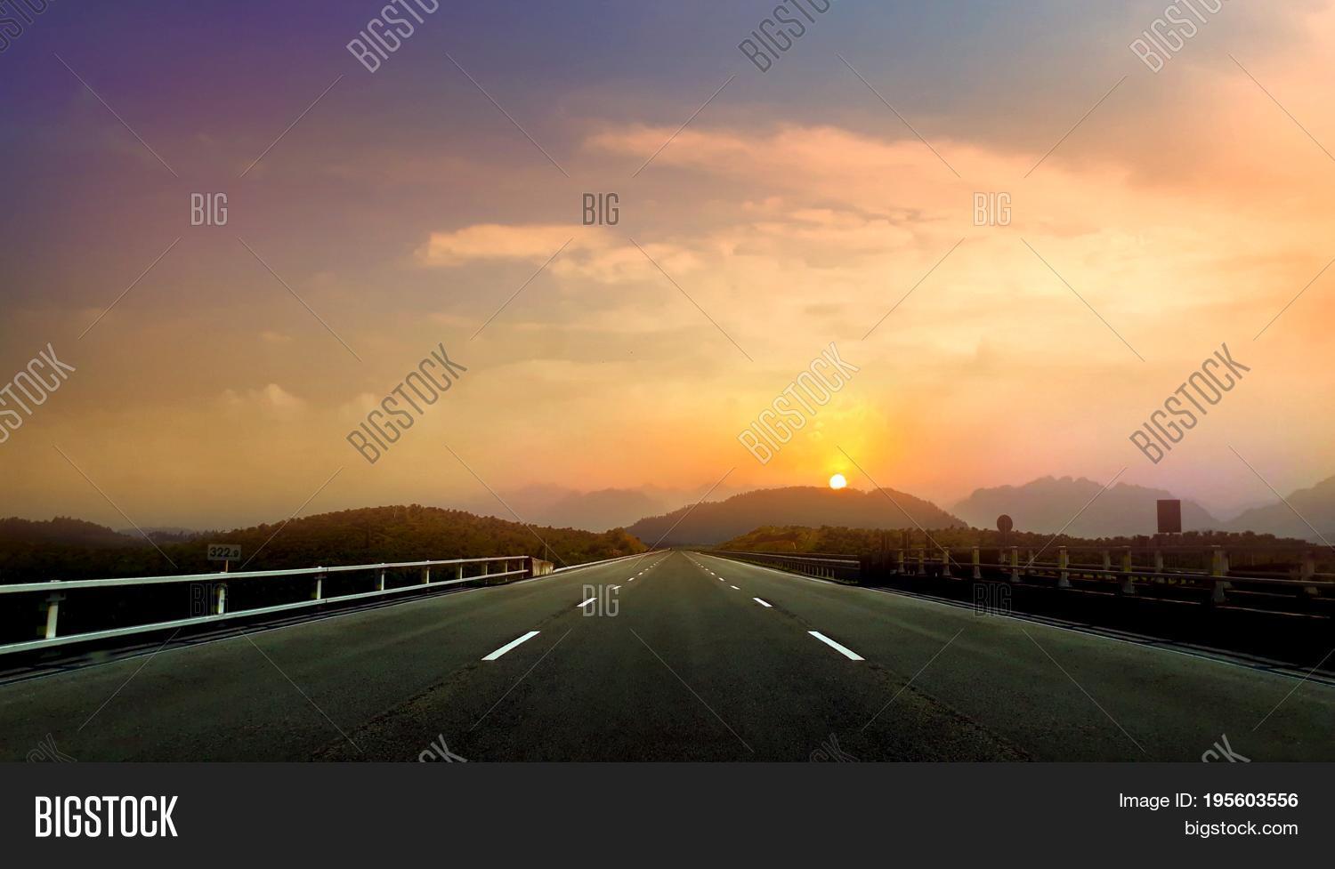 Empty Open Road During Image & Photo (Free Trial) | Bigstock