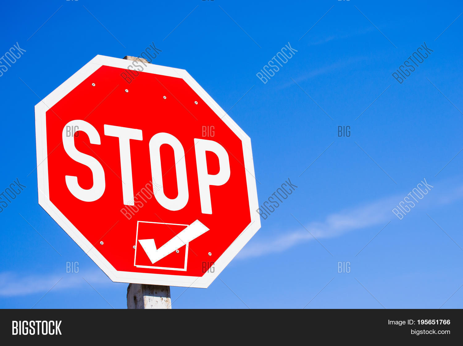 Stop Sign Checed Box Image & Photo (Free Trial) | Bigstock