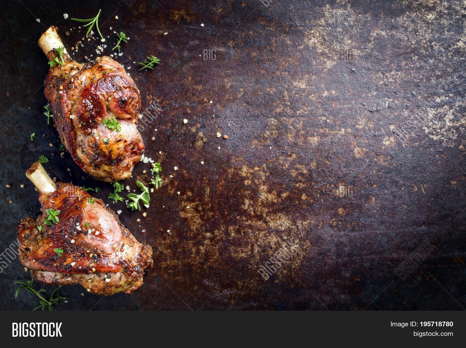 Two Barbecue Leg Lamb Image & Photo (Free Trial) | Bigstock