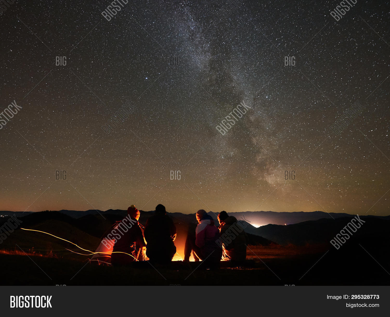 Back View Group Four Image & Photo (Free Trial) | Bigstock