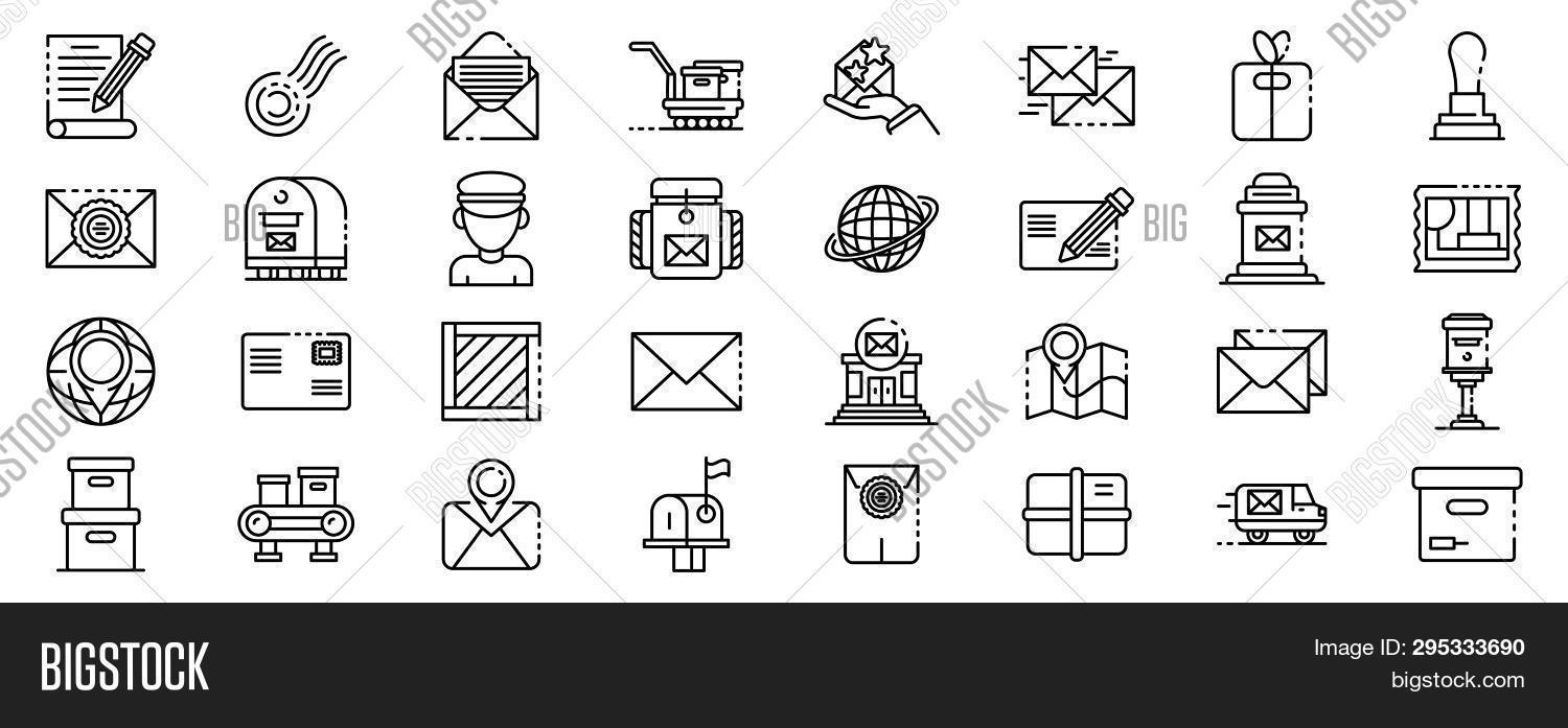 Postman Icons Set. Image & Photo (Free Trial) | Bigstock