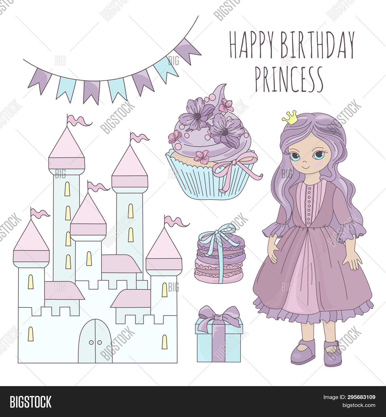 Princess Birthday Vector & Photo (Free Trial) | Bigstock