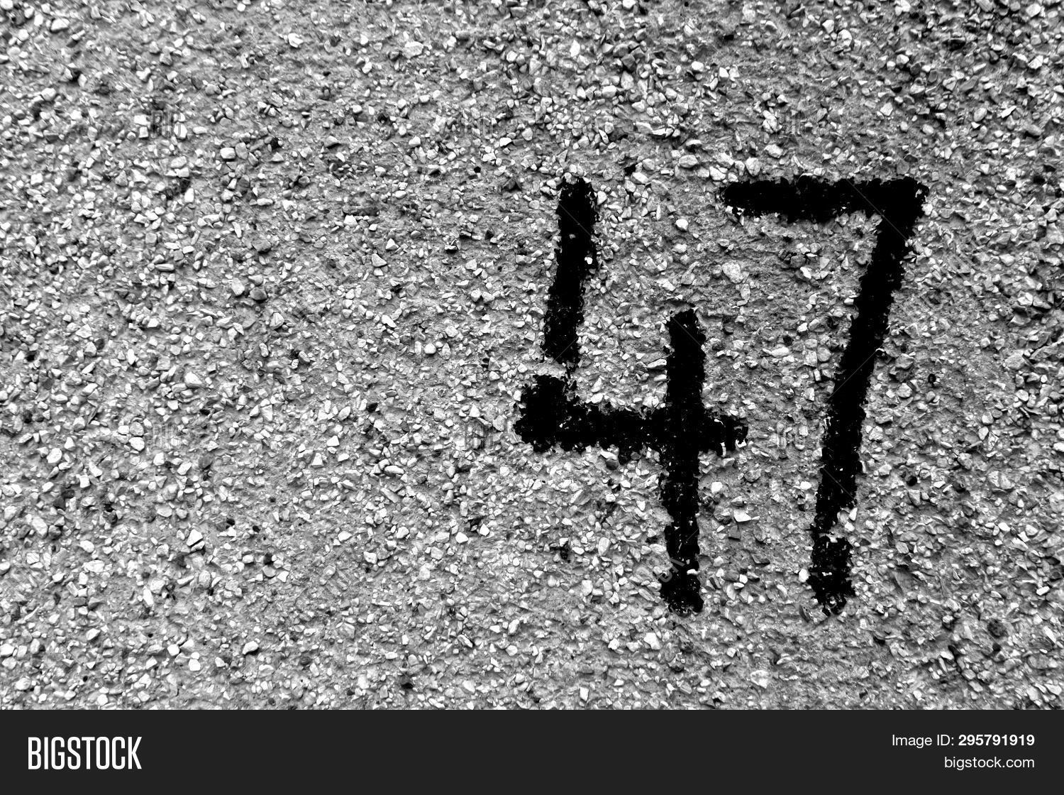 Number 47 On Cement Image & Photo (Free Trial) | Bigstock