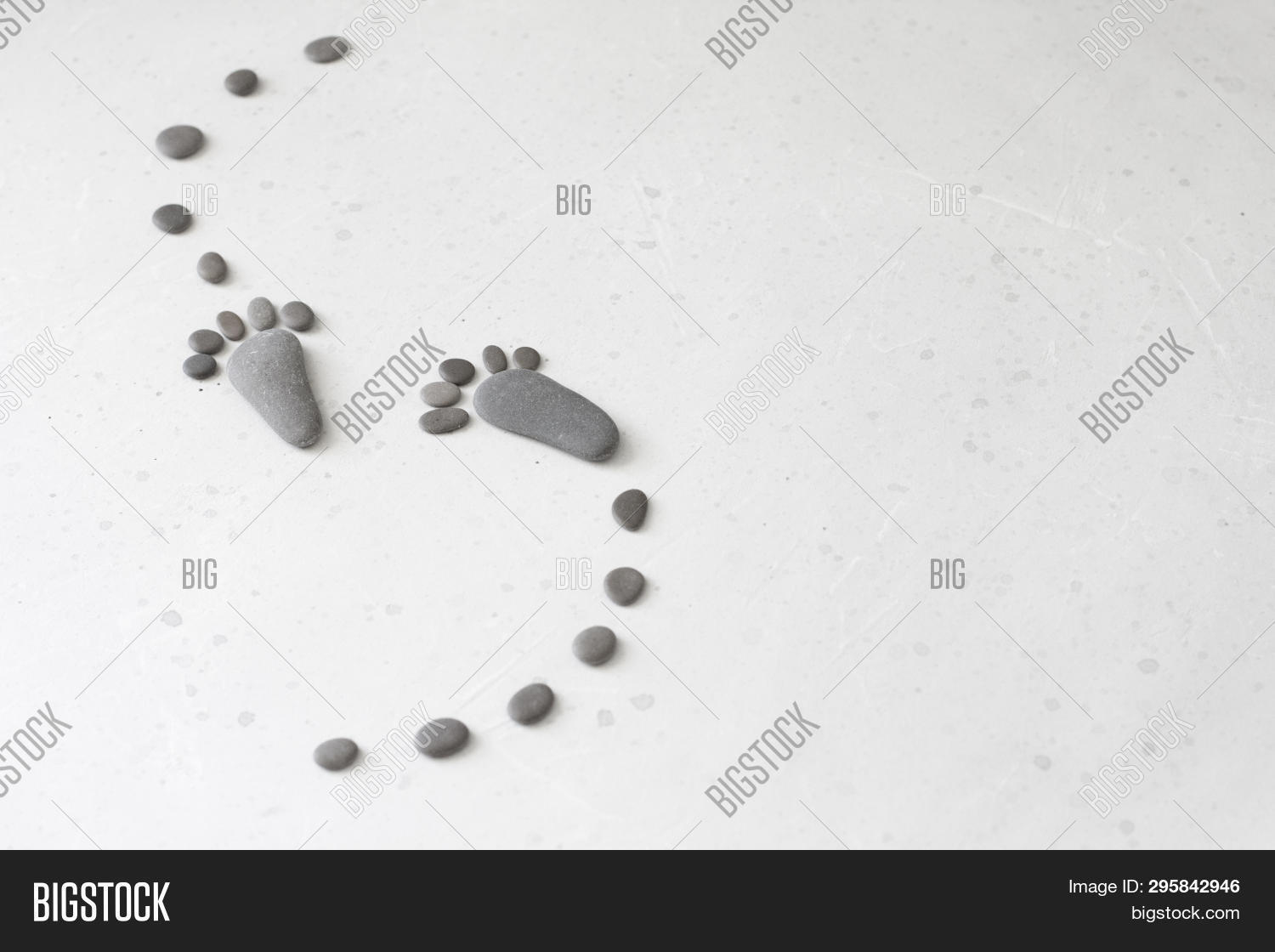 Footprints Made Stones Image & Photo (Free Trial) | Bigstock