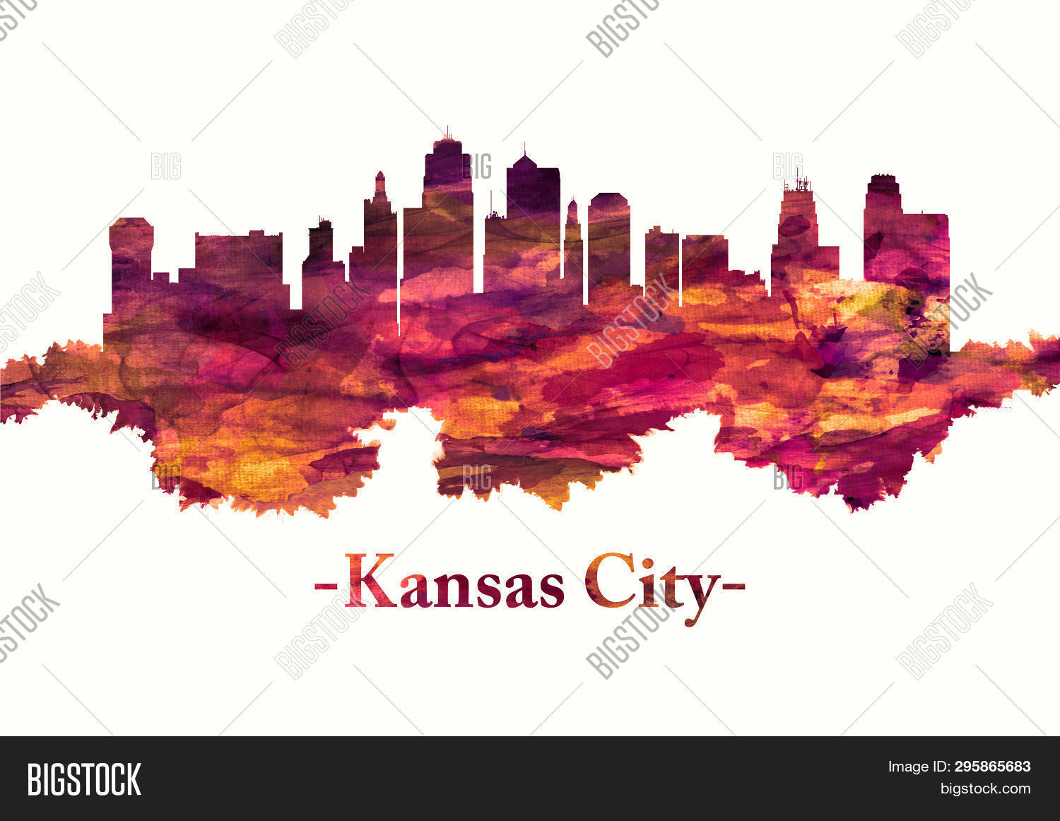 Red Skyline Kansas Image & Photo (Free Trial) | Bigstock