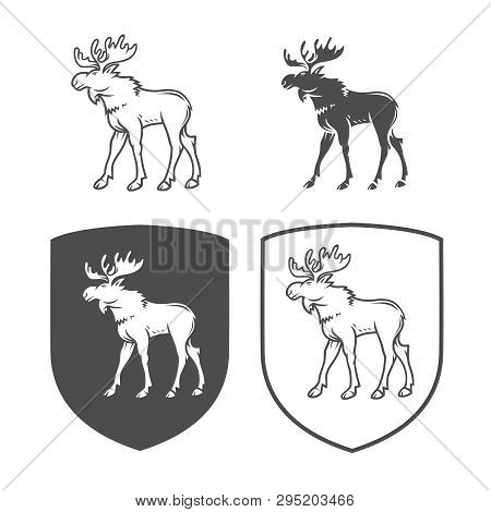 Logo Elk On White Vector & Photo (Free Trial) | Bigstock