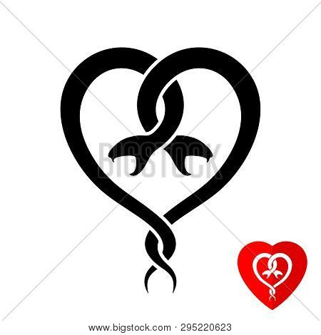 Two Black Snakes Hug Vector & Photo (Free Trial) | Bigstock