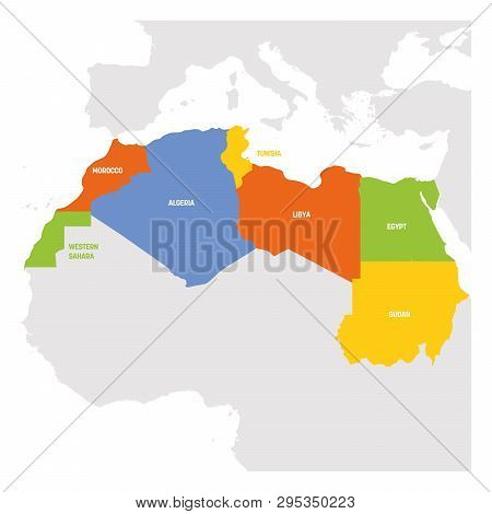 North Africa Region. Vector & Photo (Free Trial) | Bigstock