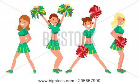 Happy Cheerleader Cartoon Images, Illustrations & Vectors (Free) - Bigstock