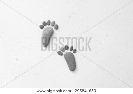 Footprints Made Stones Image & Photo (Free Trial) | Bigstock