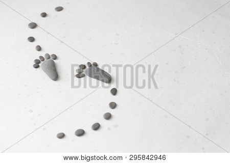 Footprints Made Stones Image & Photo (Free Trial) | Bigstock