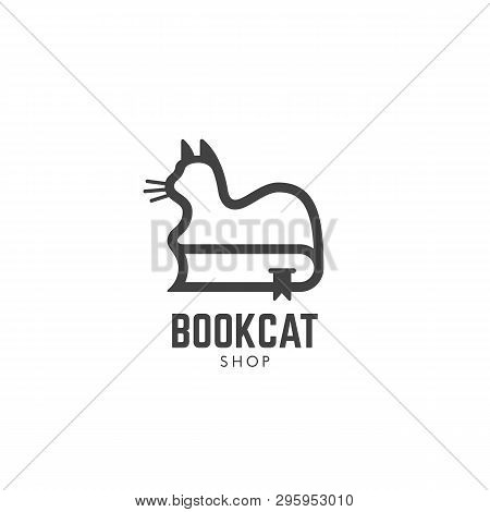 Book Cat Shop Logo Vector & Photo (Free Trial) | Bigstock