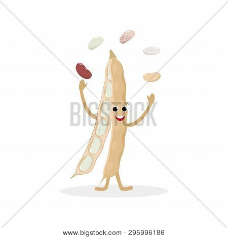 Bean Pod Cartoon Vector & Photo (Free Trial) | Bigstock