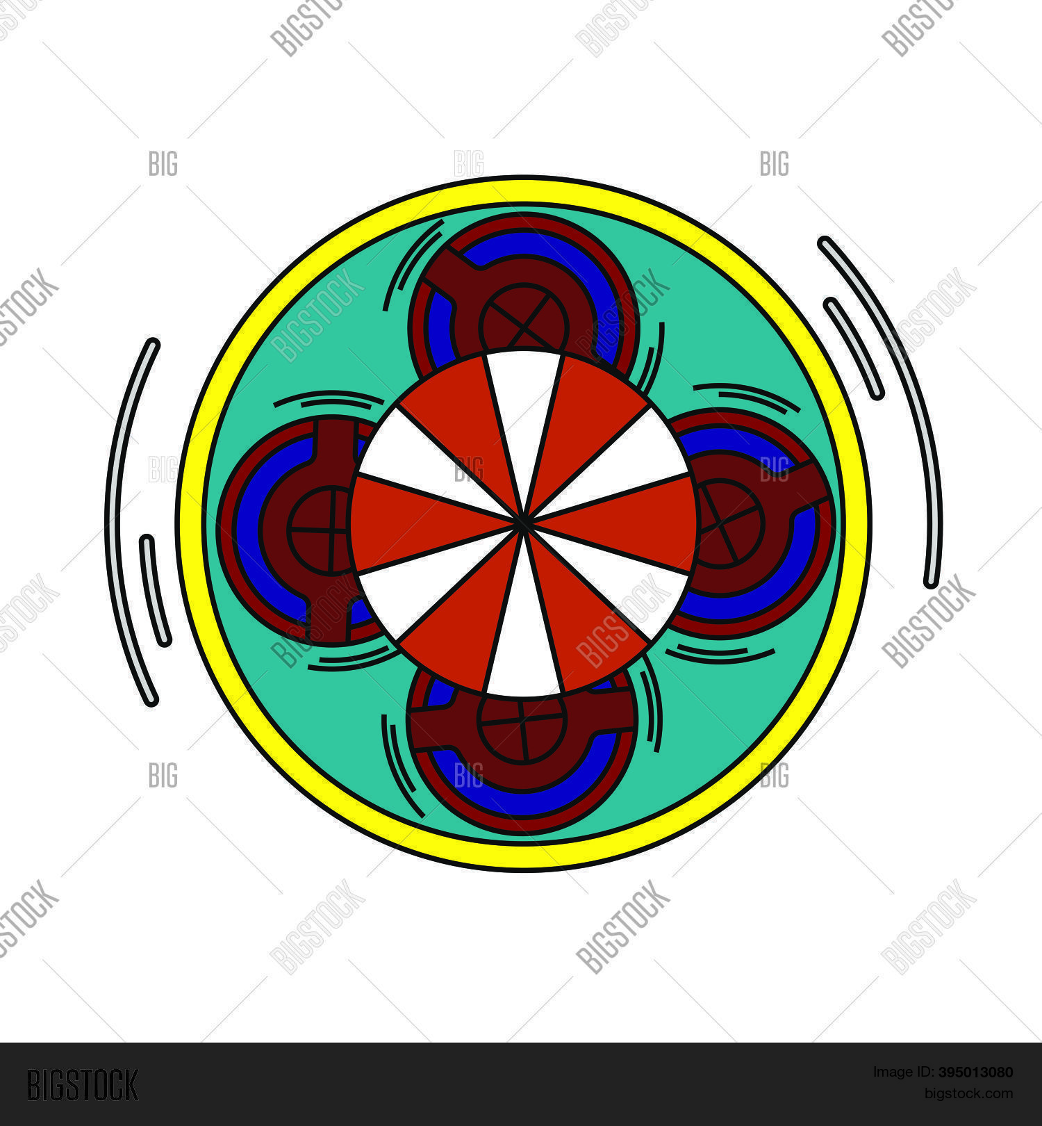 Carousel Top View Vector & Photo (Free Trial) | Bigstock