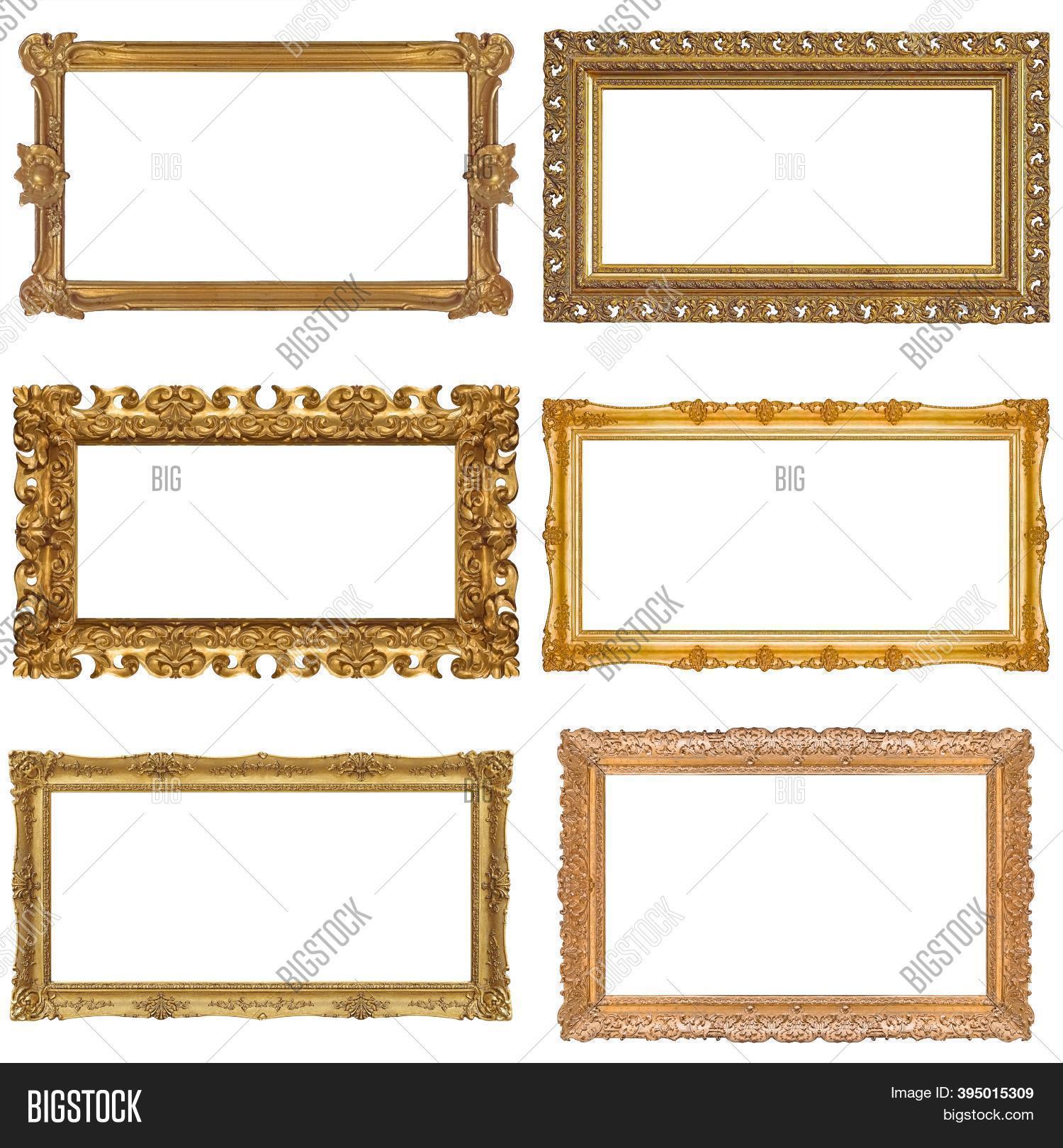 Set Golden Frames Image & Photo (Free Trial) | Bigstock