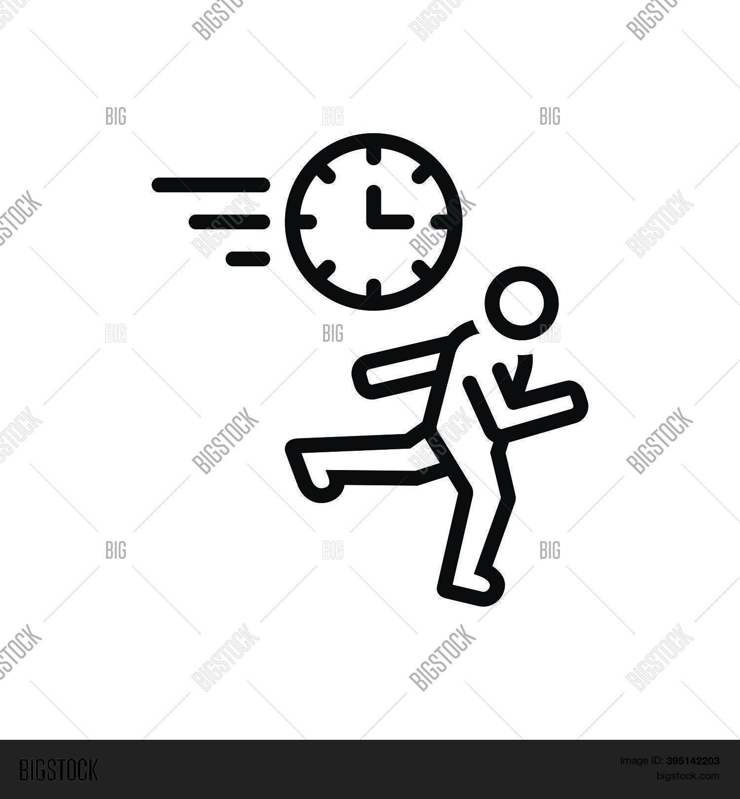 Black Line Icon Rush Vector & Photo (Free Trial) | Bigstock