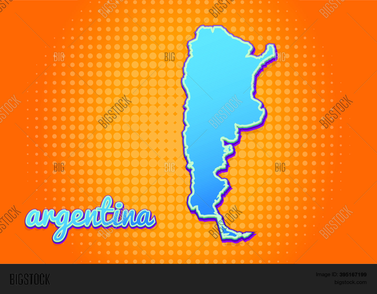 Retro Map Argentina Vector & Photo (Free Trial) | Bigstock