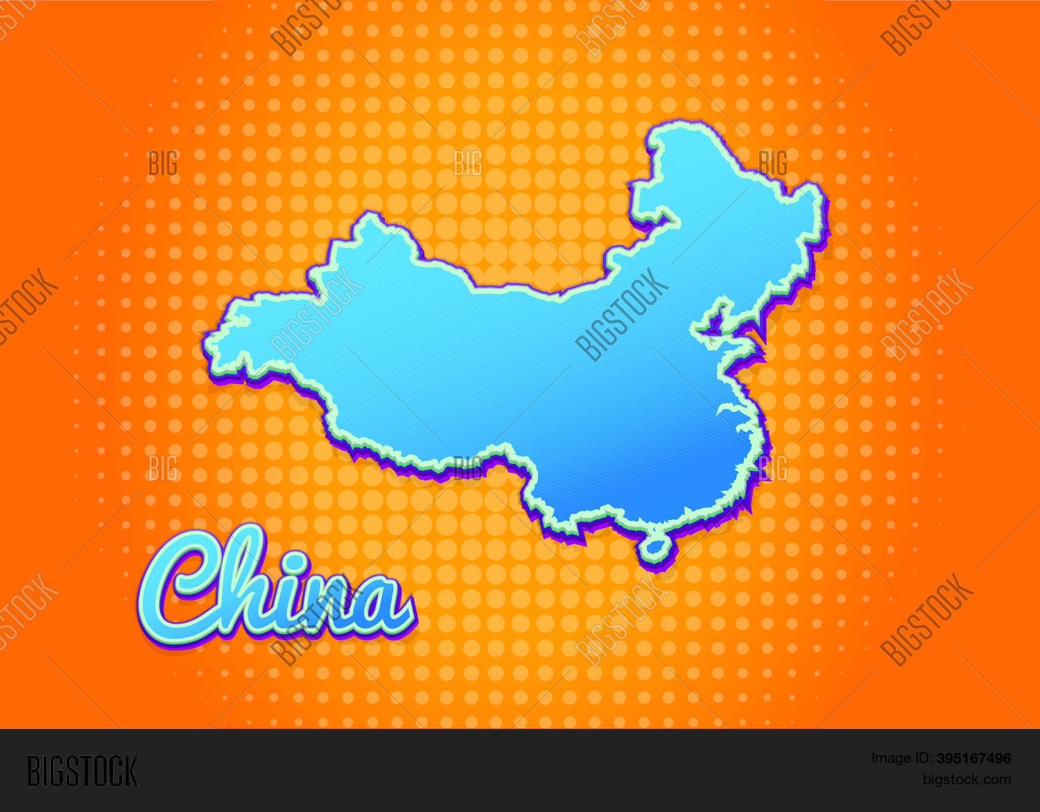 Retro Map China Vector & Photo (Free Trial) | Bigstock