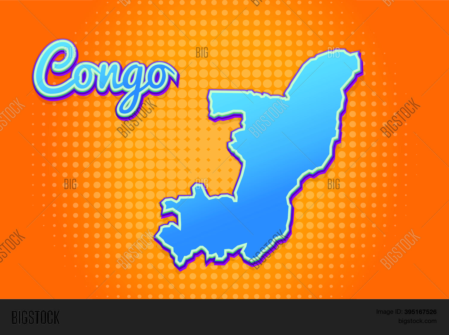 Retro Map Congo Vector & Photo (Free Trial) | Bigstock