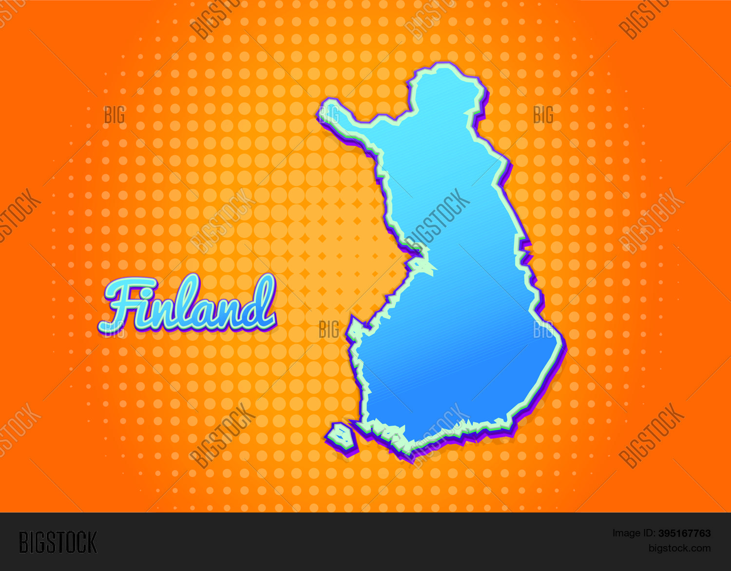 Retro Map Finland Vector & Photo (Free Trial) | Bigstock