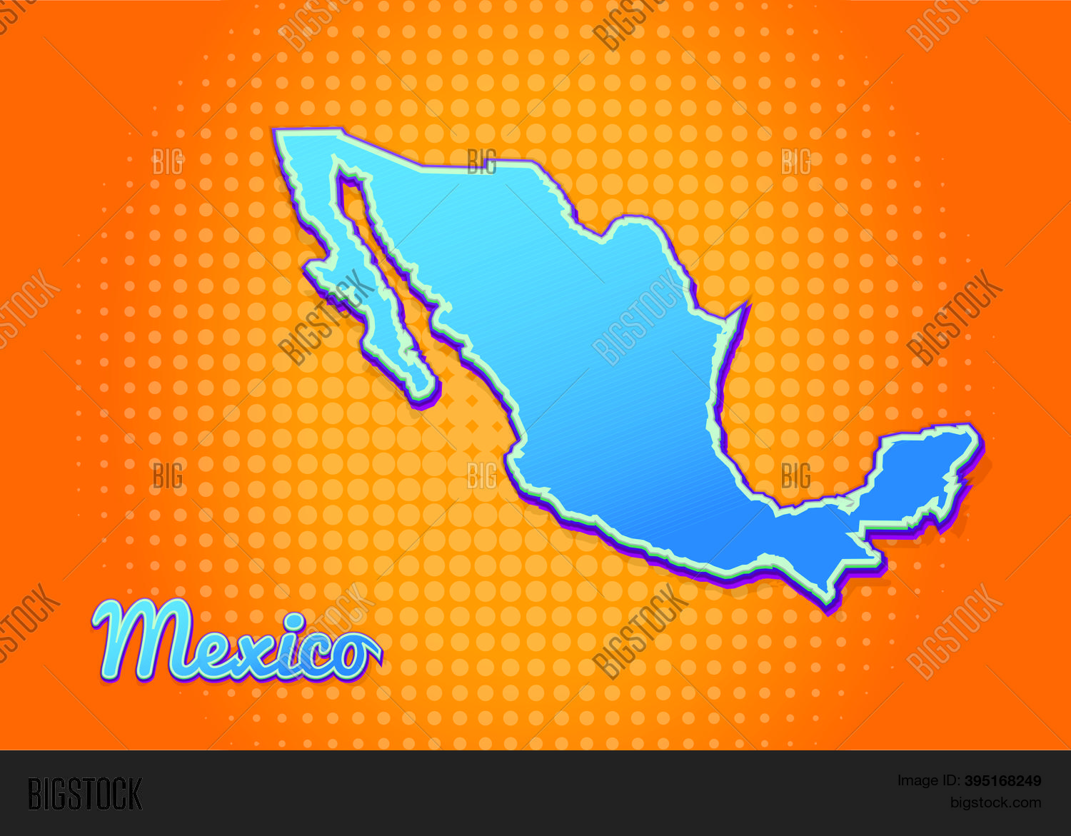 Retro Map Mexico Vector & Photo (Free Trial) | Bigstock