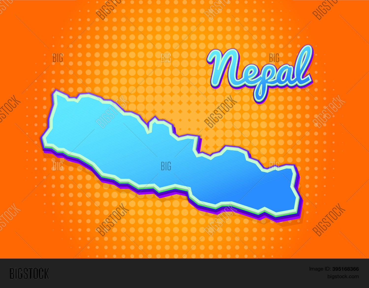Retro Map Nepal Vector & Photo (Free Trial) | Bigstock
