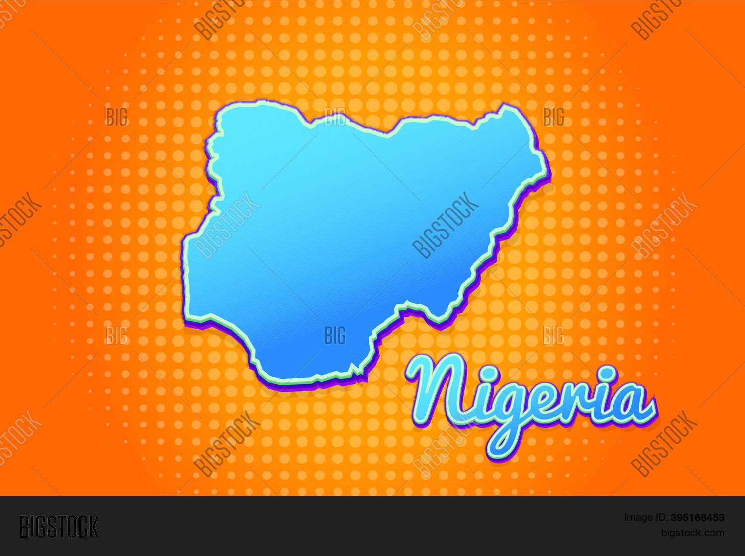 Retro Map Nigeria Vector & Photo (Free Trial) | Bigstock