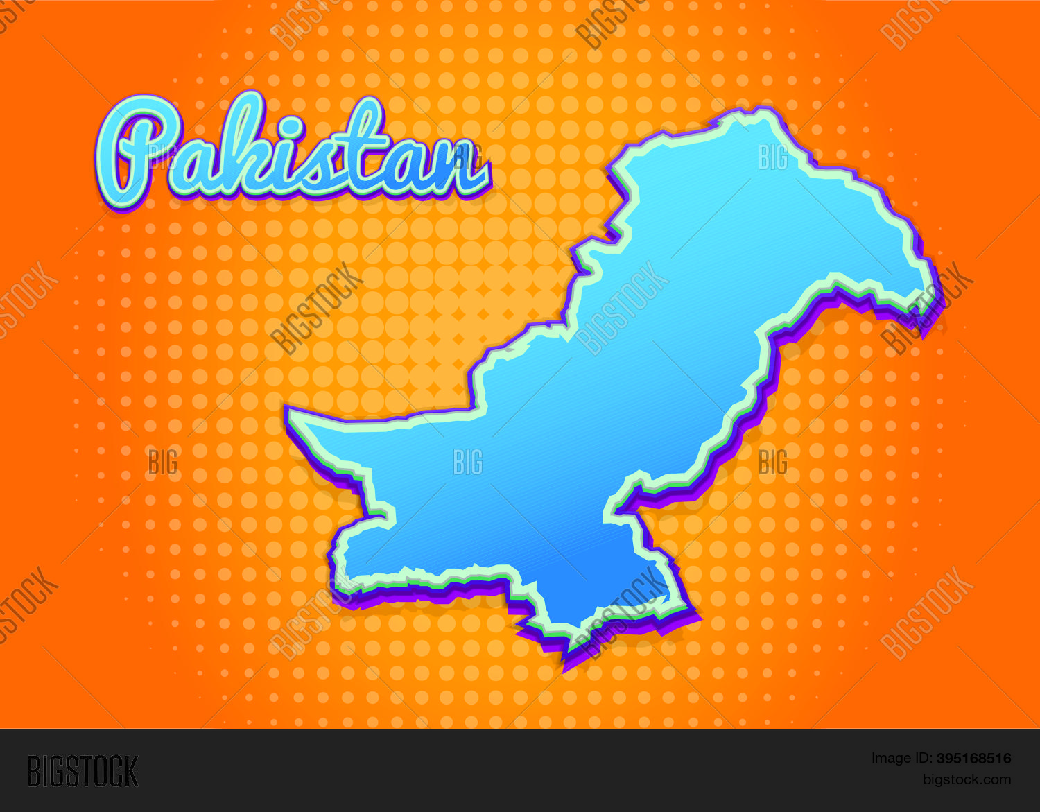 Retro Map Pakistan Vector & Photo (Free Trial) | Bigstock