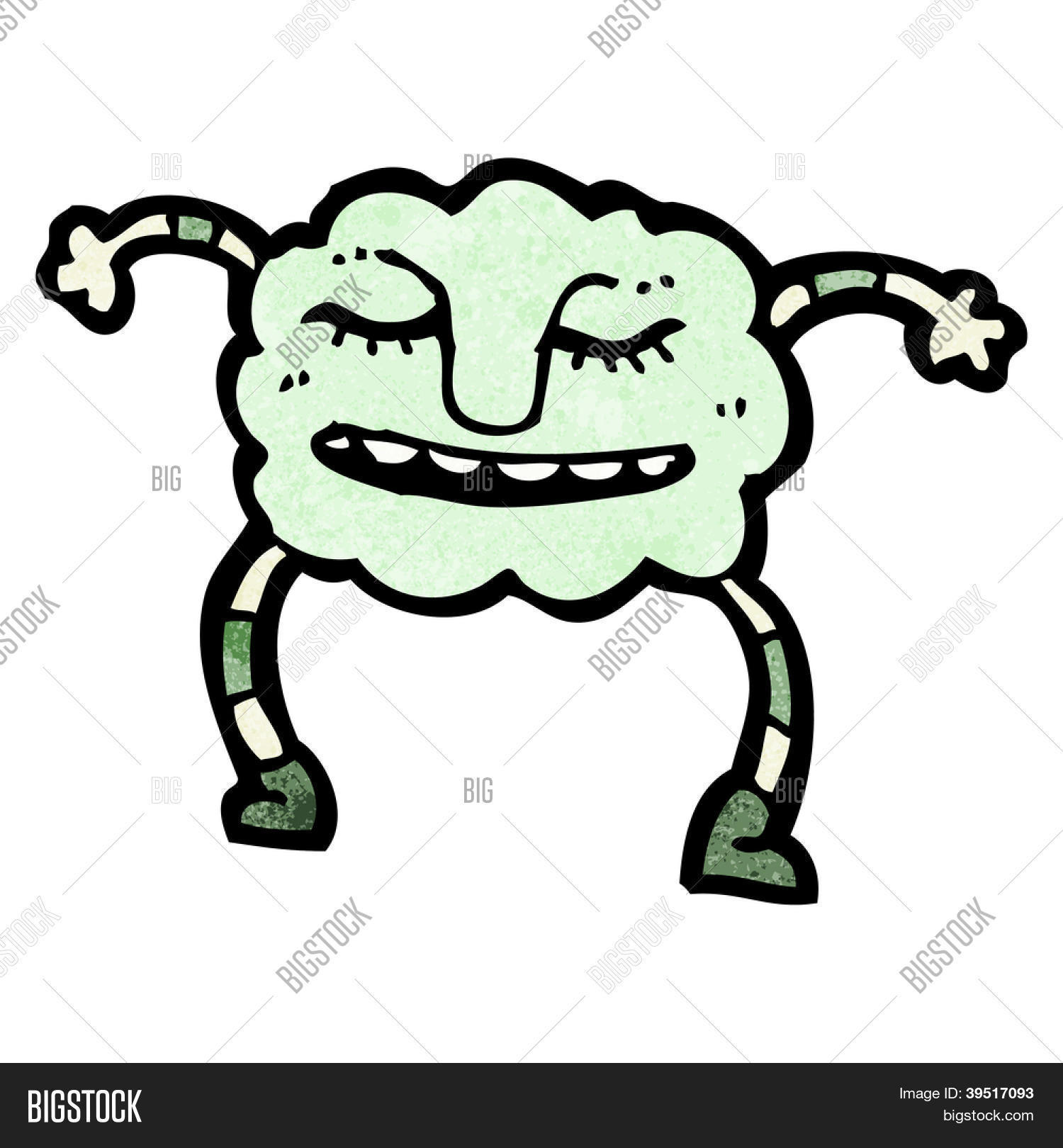 Cartoon Green Cloud Vector & Photo (Free Trial) | Bigstock