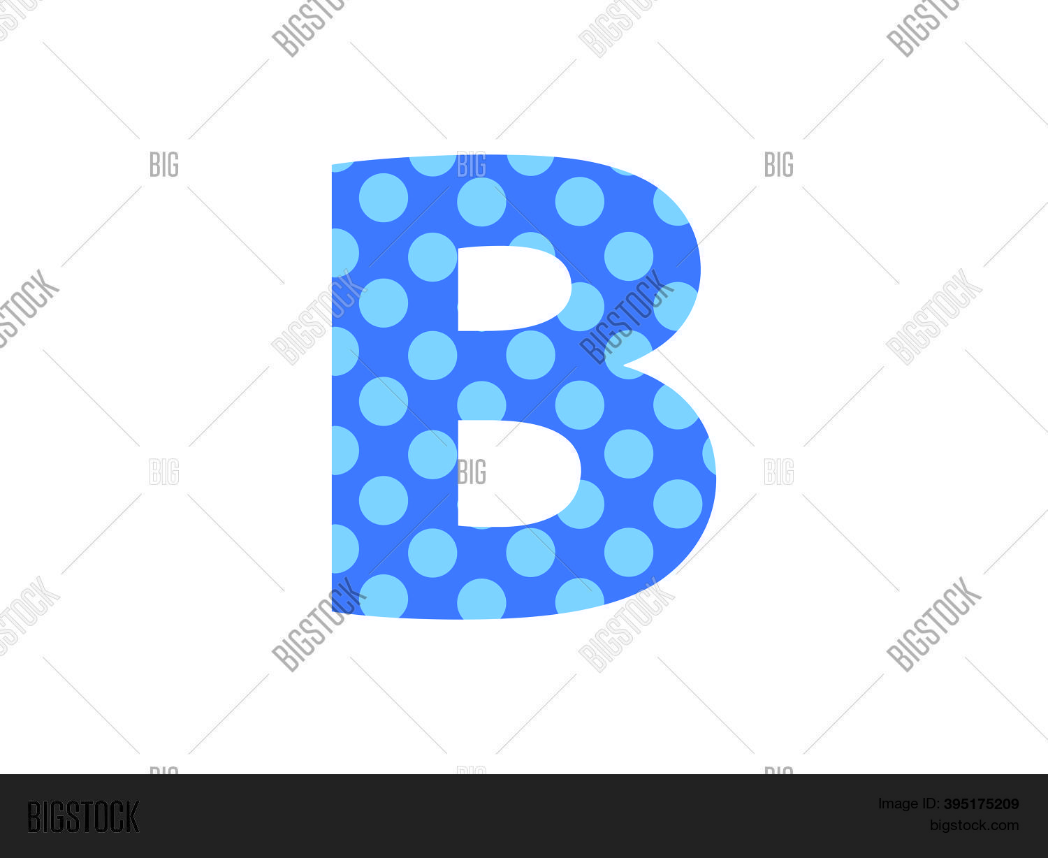 B Letter Blue Font Vector & Photo (Free Trial) | Bigstock