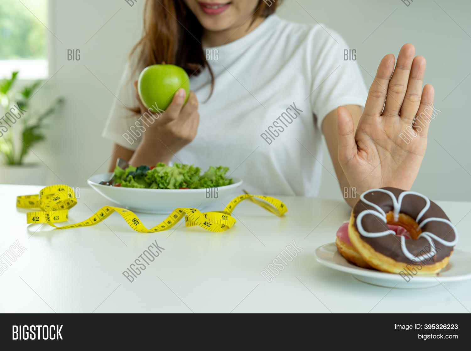 Women Reject Junk Food Image & Photo (Free Trial) | Bigstock