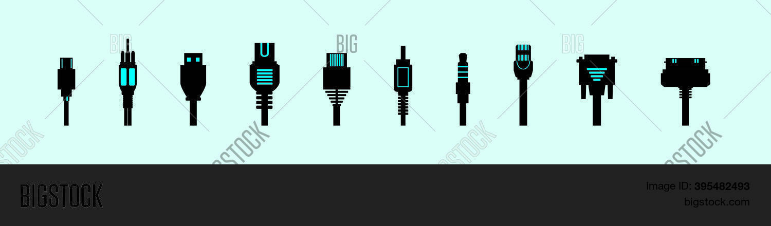 Set Cable Rj45. Vector & Photo (Free Trial) | Bigstock