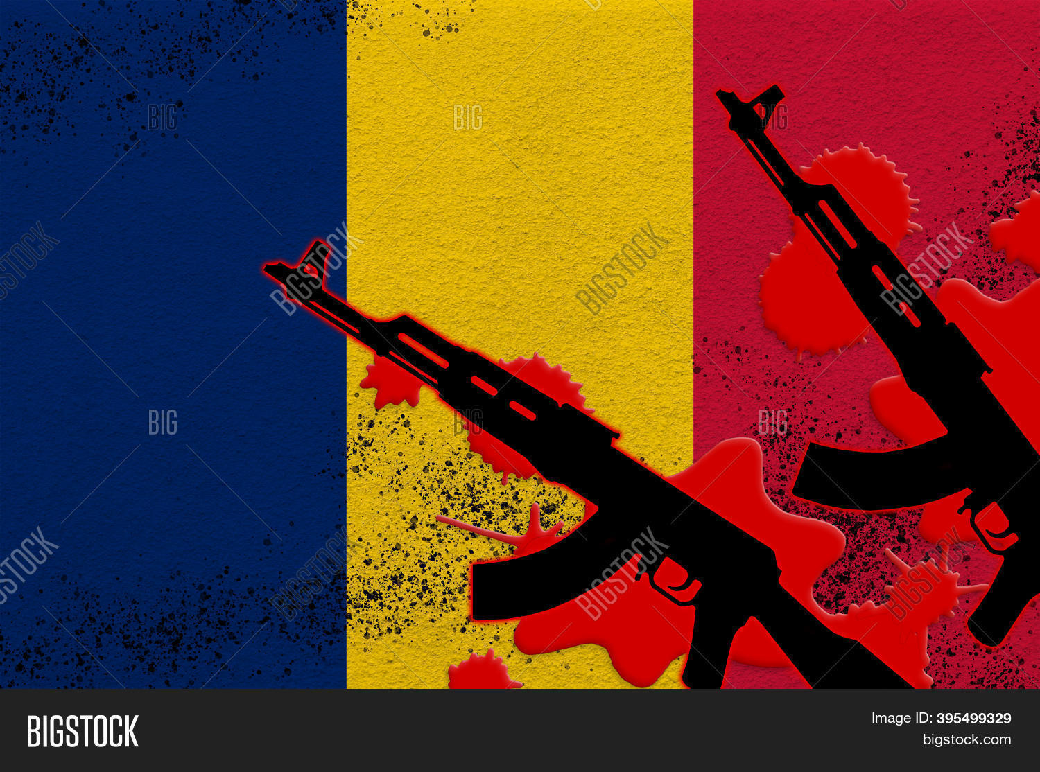 Chad Flag Two Black Ak Image & Photo (Free Trial) | Bigstock