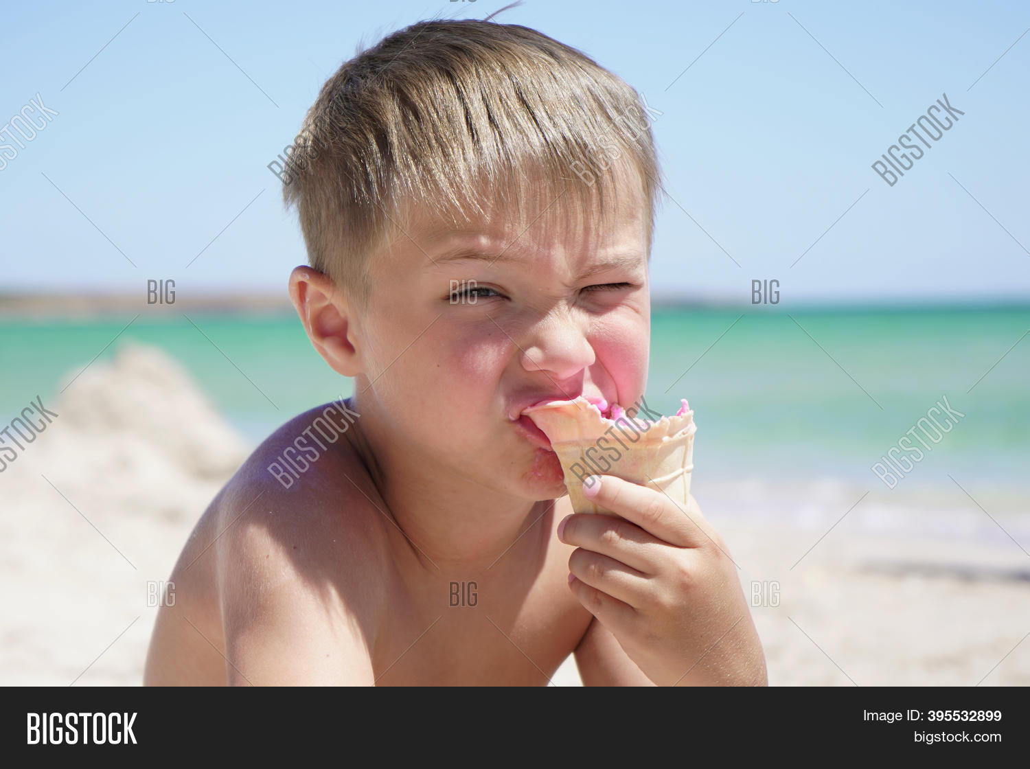 Tanned Boy Sits On Image & Photo (Free Trial) | Bigstock