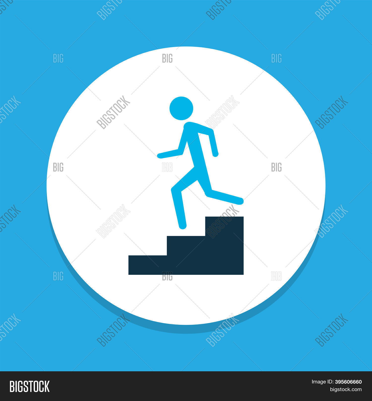 Step Down Icon Colored Image & Photo (Free Trial) | Bigstock