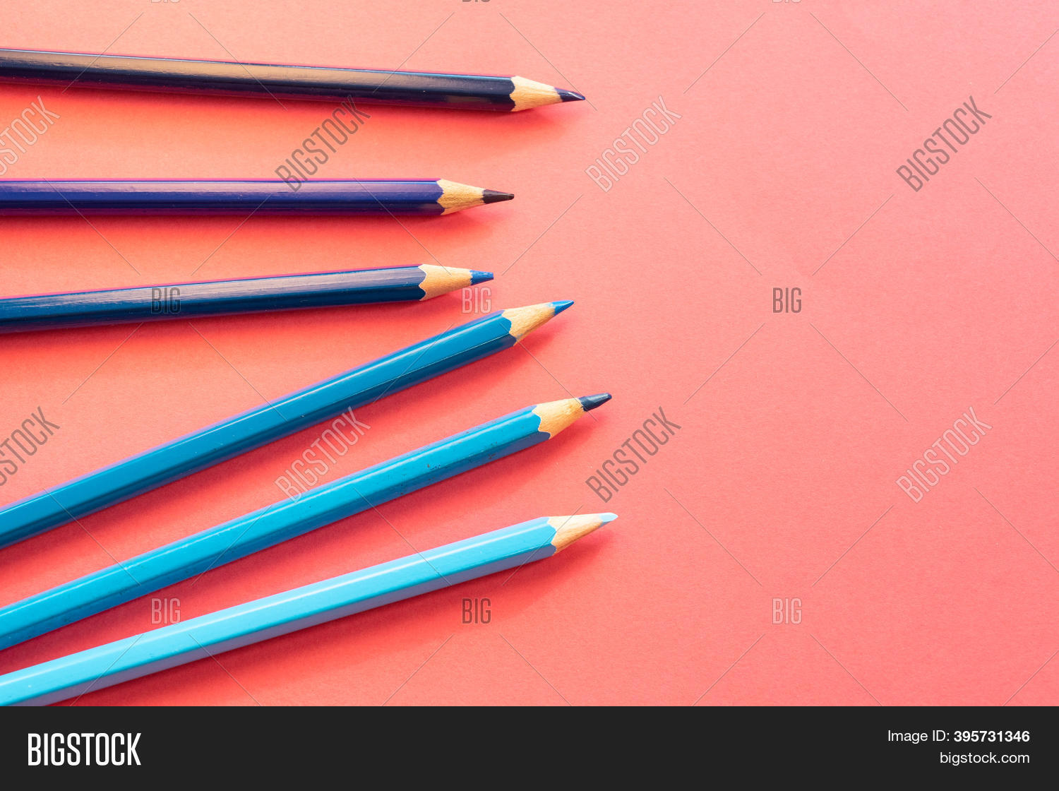 Blue Pencils Arranged Image & Photo (Free Trial) | Bigstock
