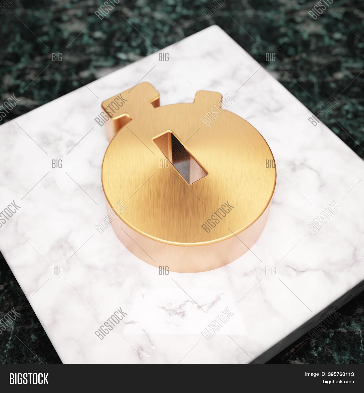 Stopwatch Icon. Bronze Image & Photo (Free Trial) | Bigstock