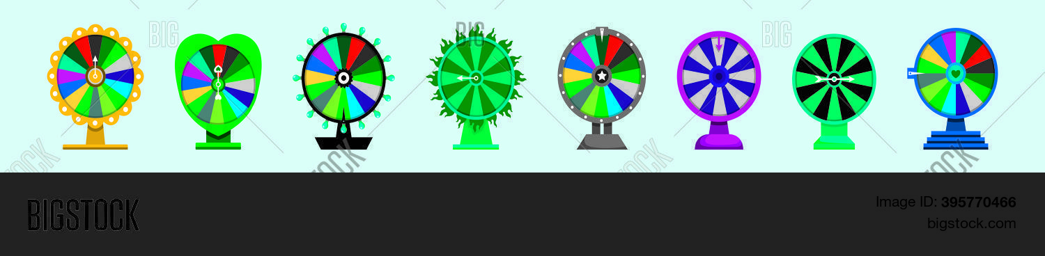 Set Spinning Wheel Vector & Photo (Free Trial) | Bigstock